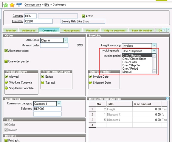 Invoicing modes for Customer – Sage X3 ERP – Tips, Tricks and Components
