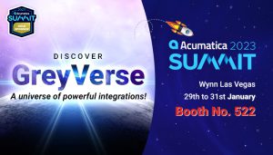 Acumatica Summit 2023 l A sneak peek of Greytrix's Booth