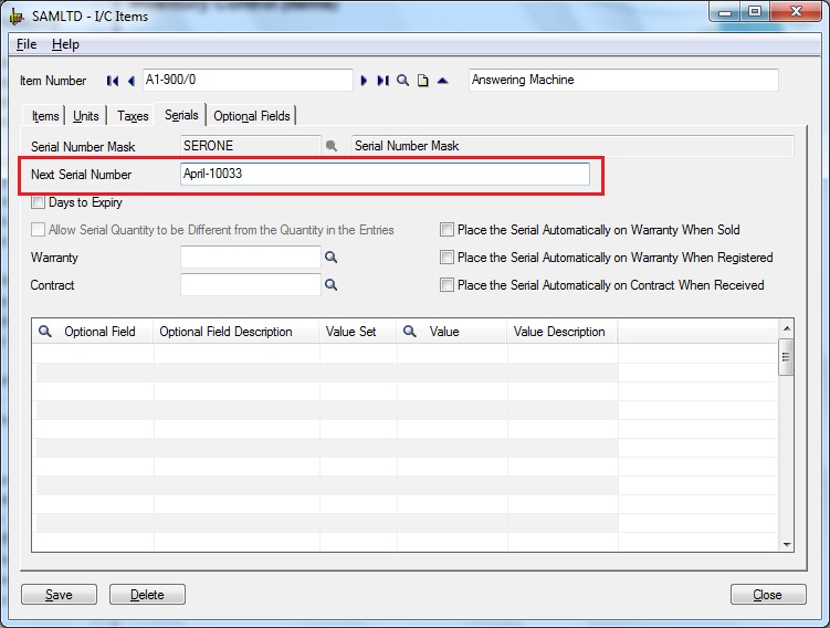 Assign Unique Serial Number to Individual Items in Inventory Control ...