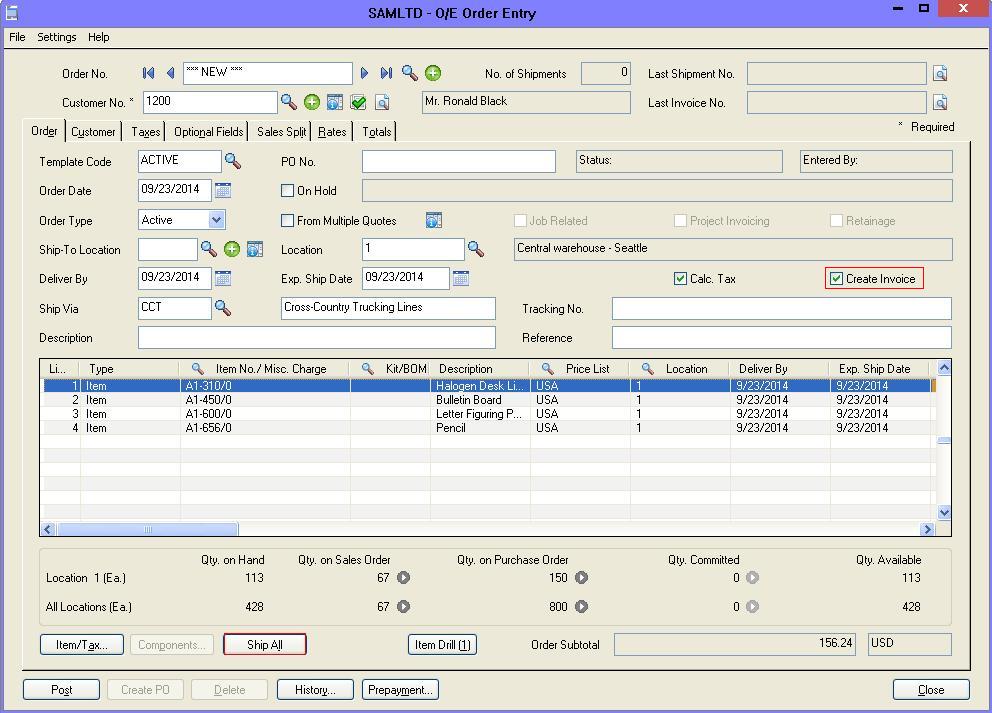 Default Create OE Invoice in Sage 300 ERP - Sage 300 ERP – Tips, Tricks ... Default Create OE Invoice in Sage 300 ERP - Sage 300 ERP – Tips, Tricks ...