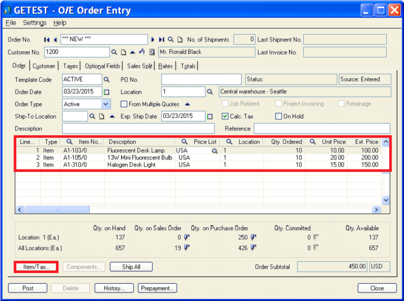 Item Wise Tax Calculation In Sage 300 for Sales And Purchase Item Wise Tax Calculation In Sage 300 for Sales And Purchase