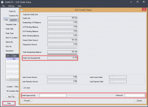 Sage 300 ERP 2017 PU2: Prompt Approval of Credit Limit