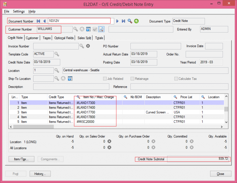 Sage 50 US to Sage 300 ERP: Negative Sales Invoice Handling