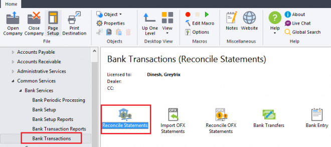 Sage 300 Default Bank Code Setting