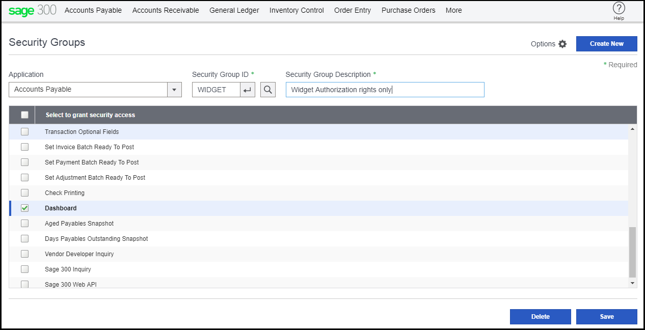 Display Widget based on User authorization wise in Sage 300c - Sage 300 ...