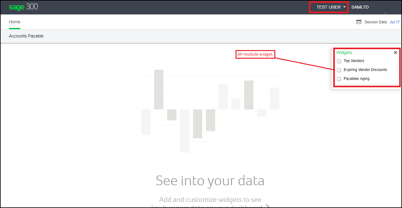 Display Widget based on User authorization wise in Sage 300c - Sage 300 ...
