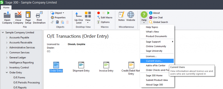 Current Users in Web Screen Sage 300 ERP 2020 - Sage 300 ERP – Tips ...