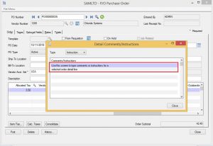 How to update large orders in Purchase Order entry screen