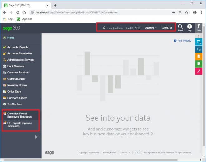 Sage 300 v2020: New Web Screen for Employee Timecards