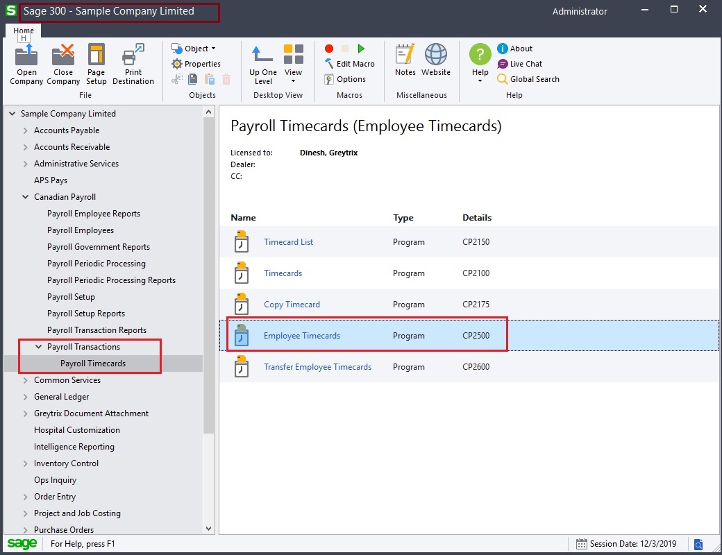 Sage 300 v2020: New Web Screen for Employee Timecards