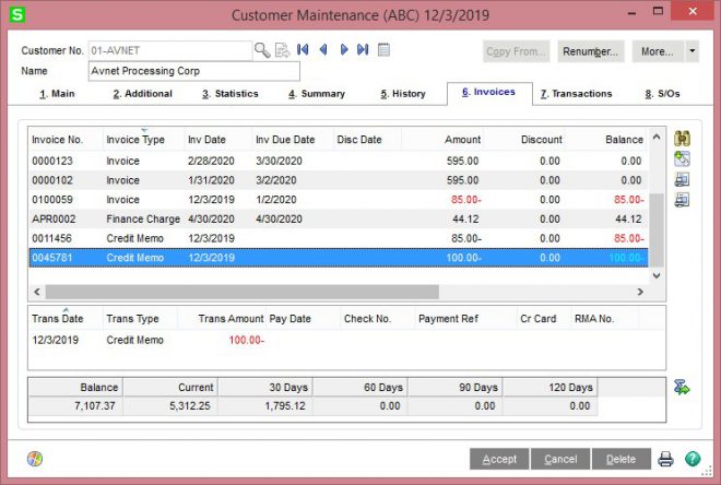 Convert AR Credit Notes from Sage 100 ERP to Sage 300 ERP