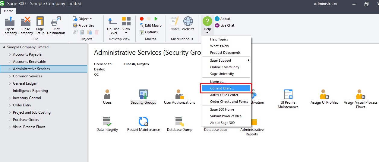 How to sign out users who are signed in to Sage 300 v2020