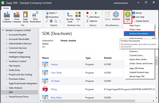 Get Quick access to Sage 300 ERP product documentation