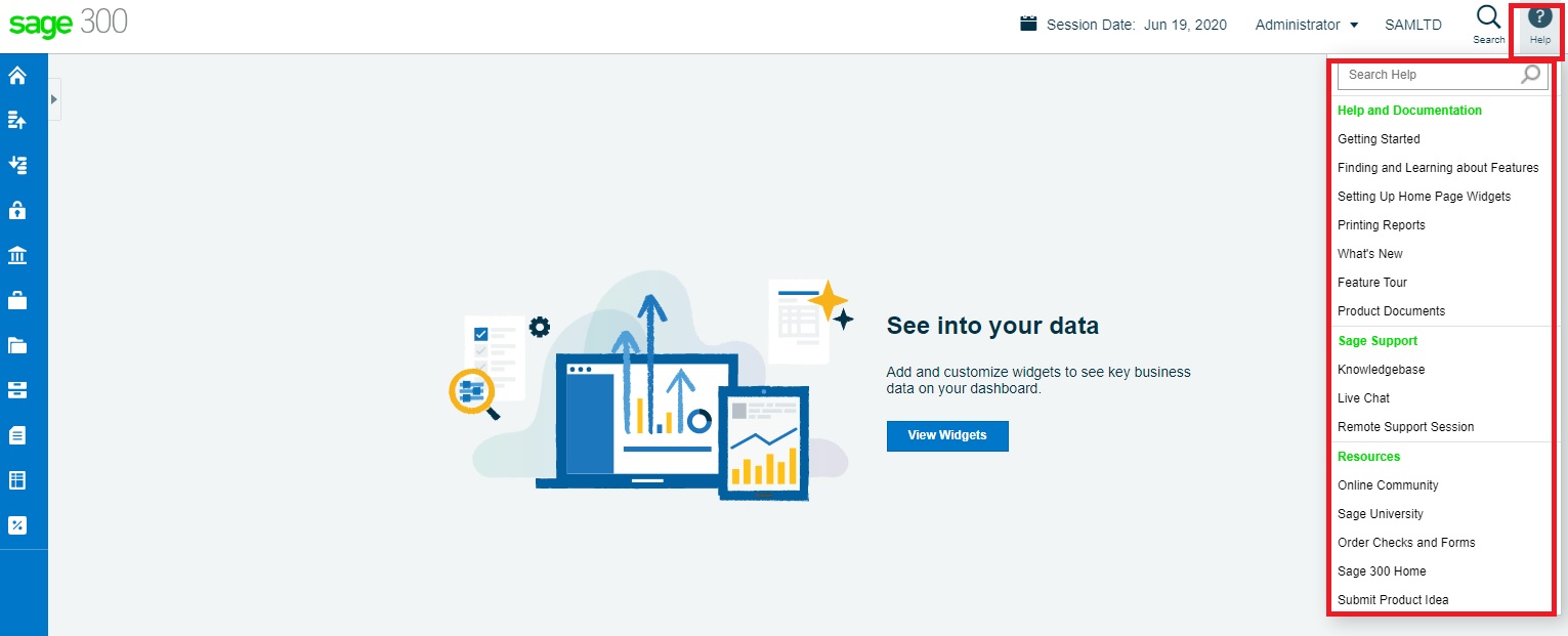 Support tool for the Sage 300c