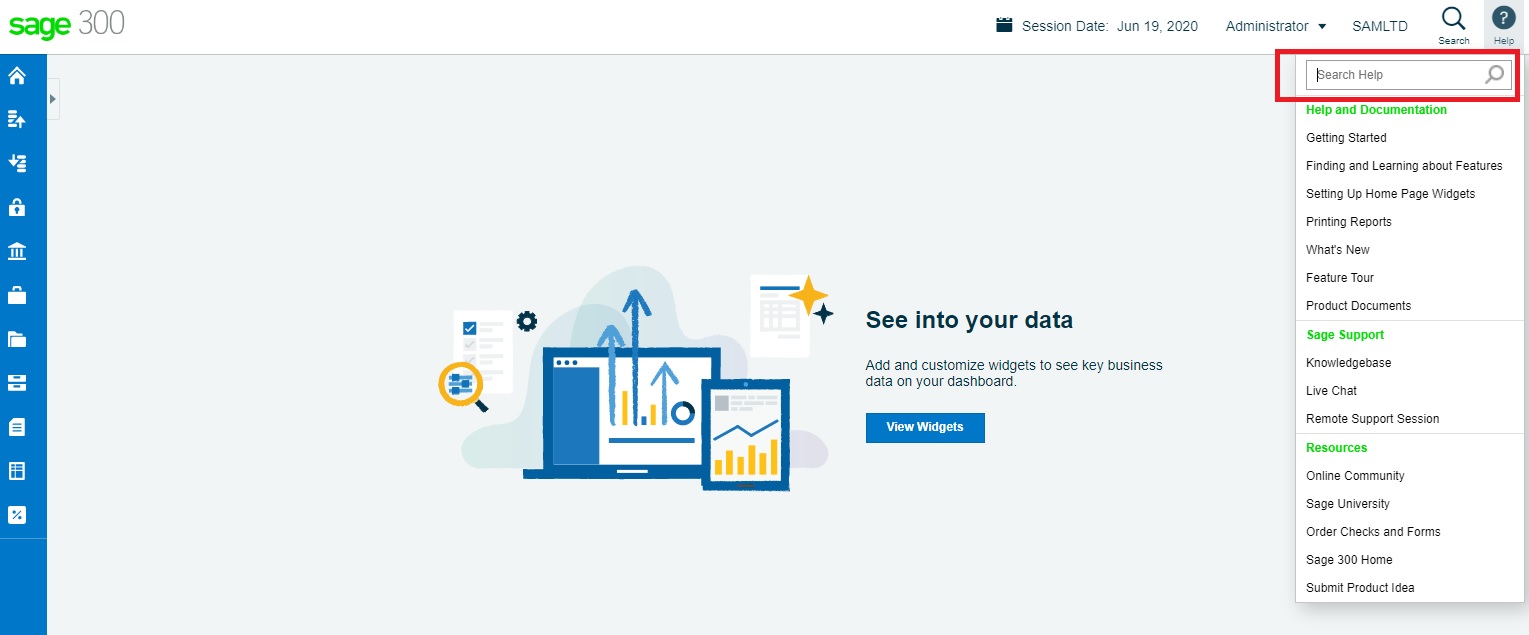 Support tool for the Sage 300c