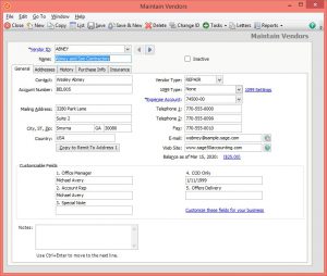 Transfer vendor custom fields from Sage 50 US to Sage 300.