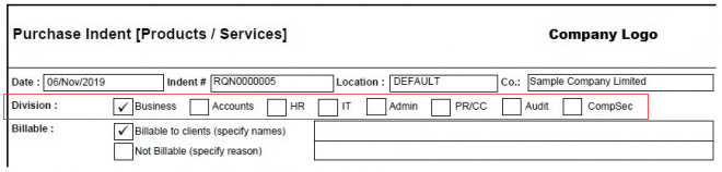 Printing Purchase Indent Report in Sage 300 ERP's PW Module.