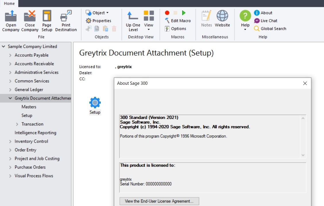 Sage 300 v2021 Standard Document Attachment