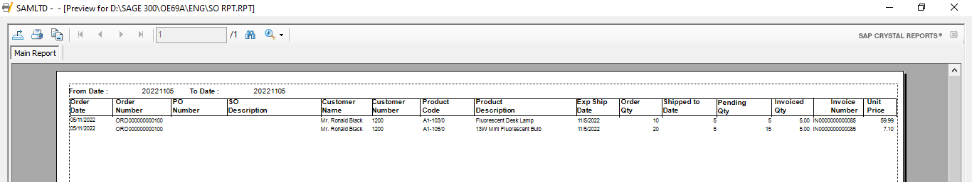 Detail Sales Order Report in Sage 300 ERP - Sage 300 ERP – Tips, Tricks and Components