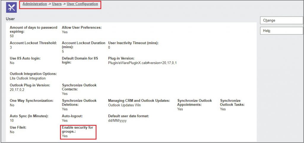 Enable Security For Groups In Sage Crm Sage Crm Tips Tricks And Components