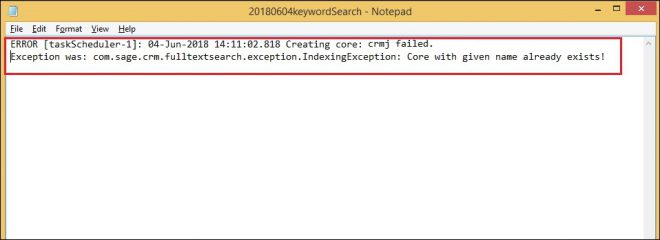 Crm Quick Find Functionality Stopped Working In Sage Crm Sage Crm Tips Tricks And Components