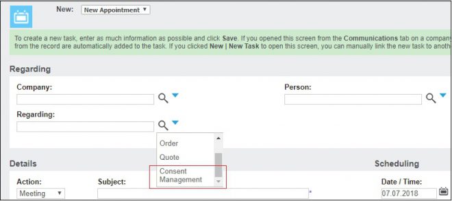 How To Add Custom Entities Into The Regarding Field Of Communication Sage Crm Tips Tricks