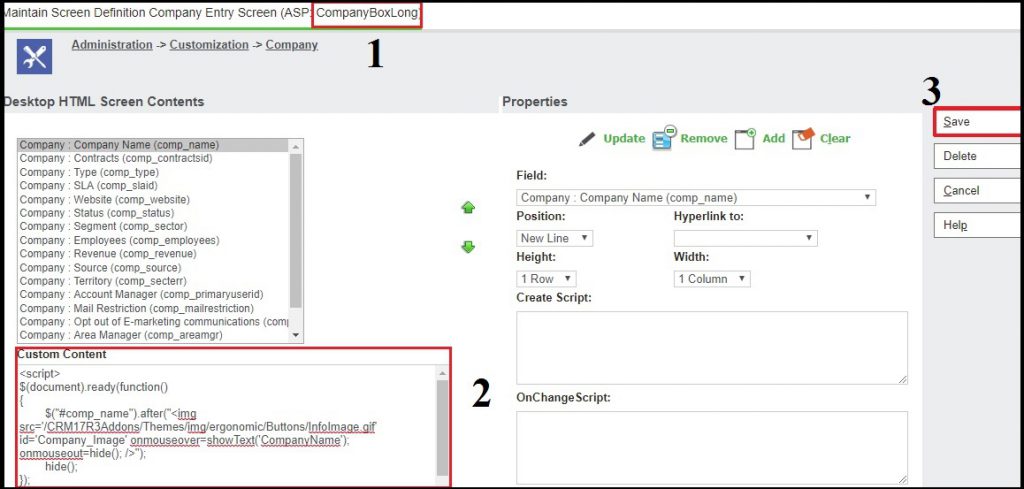 Adding Tooltip For Fields In Sage Crm Sage Crm Tips Tricks And Components