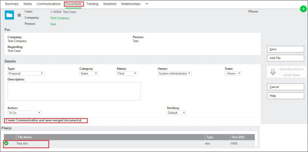 Create Communication While Uploading Document In Sage Crm Sage Crm Tips Tricks And Components