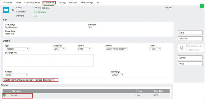 Create Communication while uploading document in Sage CRM - Sage CRM – Tips, Tricks and Components
