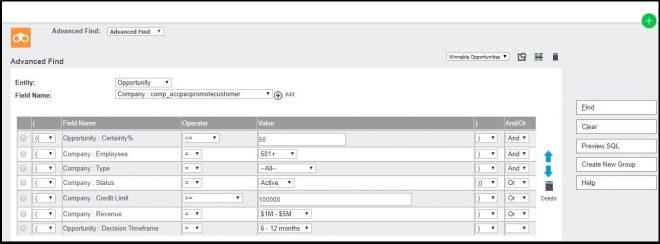 Constructing Complex Saved Searches Using Advanced Find In Sage Crm Sage Crm Tips Tricks