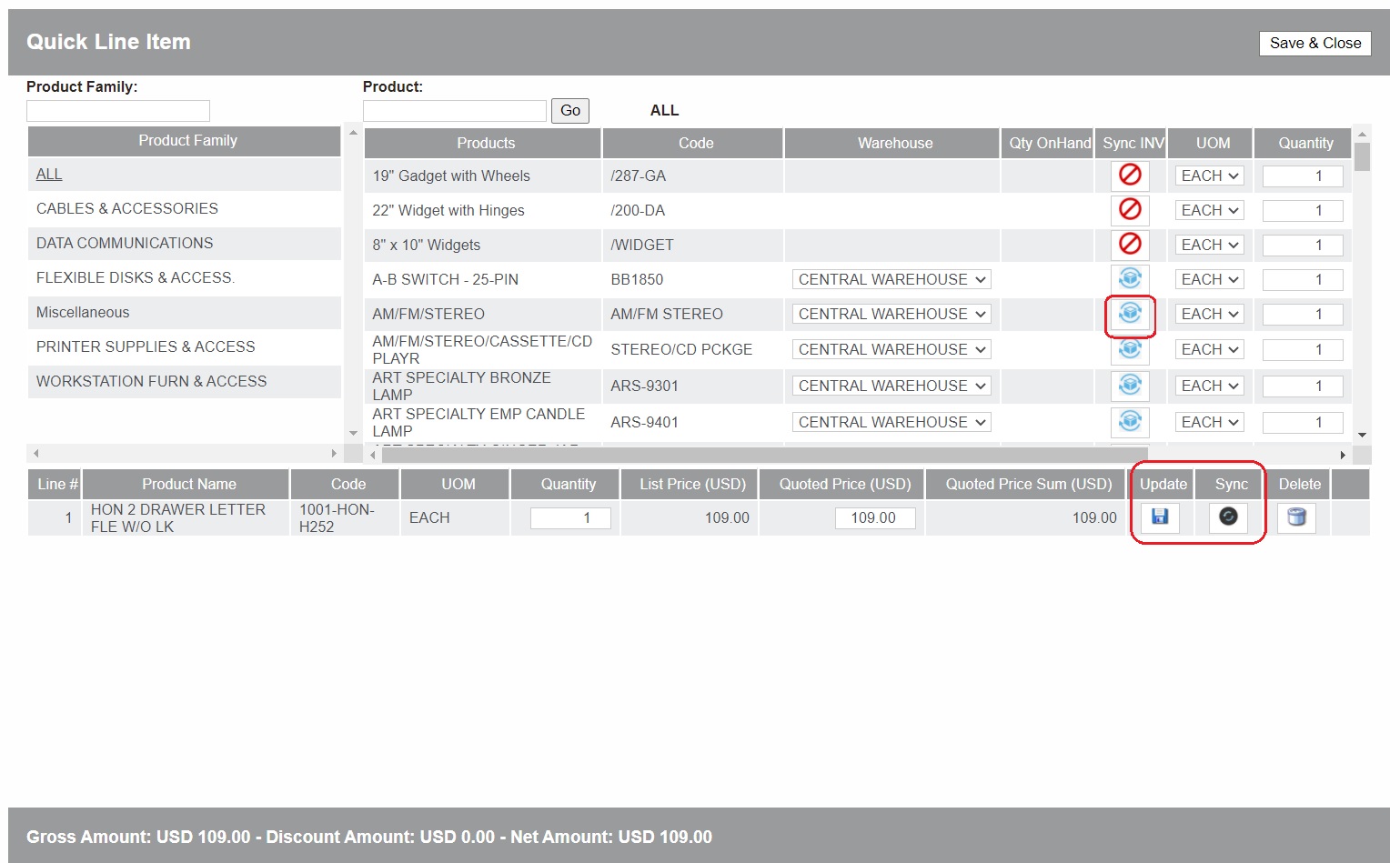 Quick Line Entry with new interface in GUMU™ for Sage CRM – Sage 100 Integration - Sage CRM ...