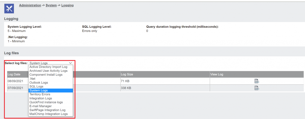 Sage Crm 2021 R2 Additional Logging Options Sage Crm Tips Tricks And Components