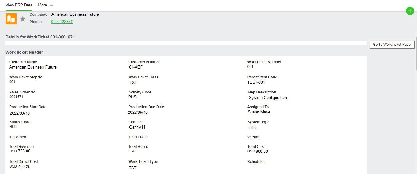 Real Time Work Ticket data using GUMU™ Integration. - Sage CRM – Tips, Tricks and Components