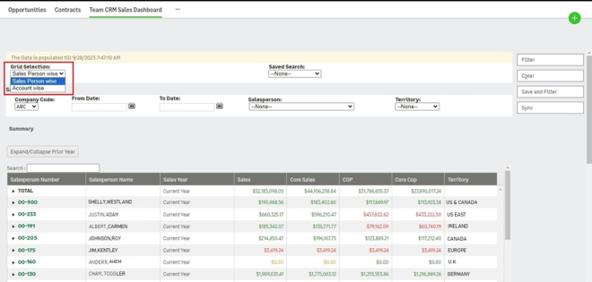 Seamless Sales Data Access: Custom Sales Grid Options - Sage CRM – Tips, Tricks and Components