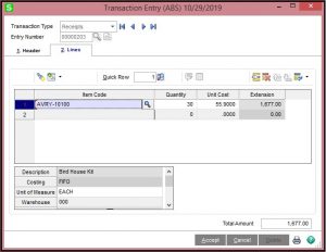 Migrate Item Transactions from Sage 50 US to Sage 100 ERP