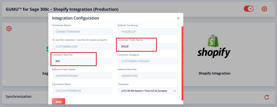 GUMU™ Enhancements for Sage 300c & Shopify Integration