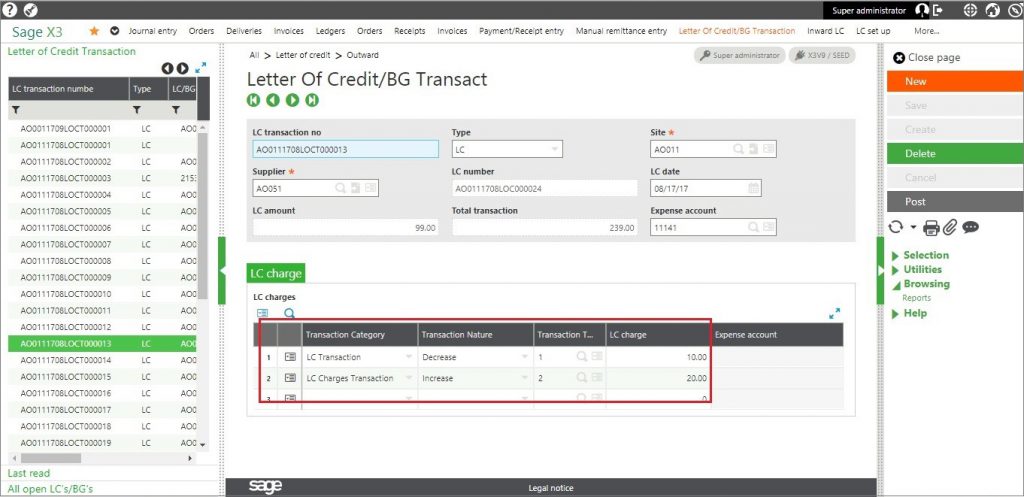 Outward Letter of Credit Add-on for Sage Enterprise Management - Sage ...
