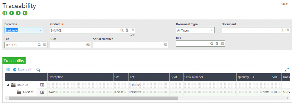 How to display data in the Traceability screen - Sage X3 – Tips, Tricks ...