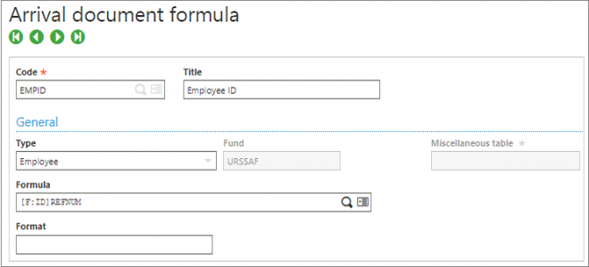How to create Arrival document formula (Enterprise Management HR ...
