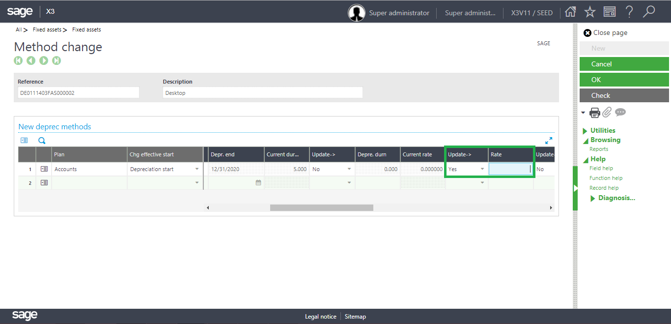 How to modify Financial Assets details in Sage X3 - Sage X3 – Tips, Tricks and Components