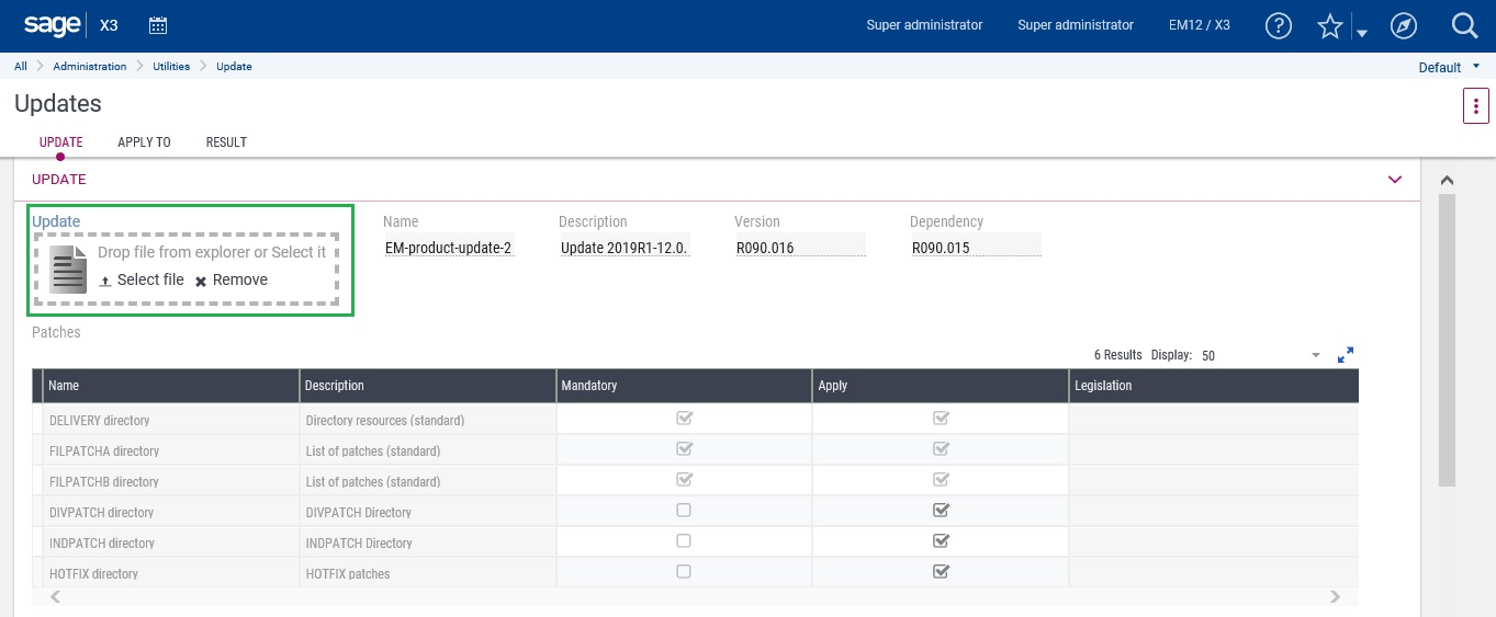 How To Upgrade A Patch Level In Sage X3 Version 12 Sage X3 Tips Tricks And Components