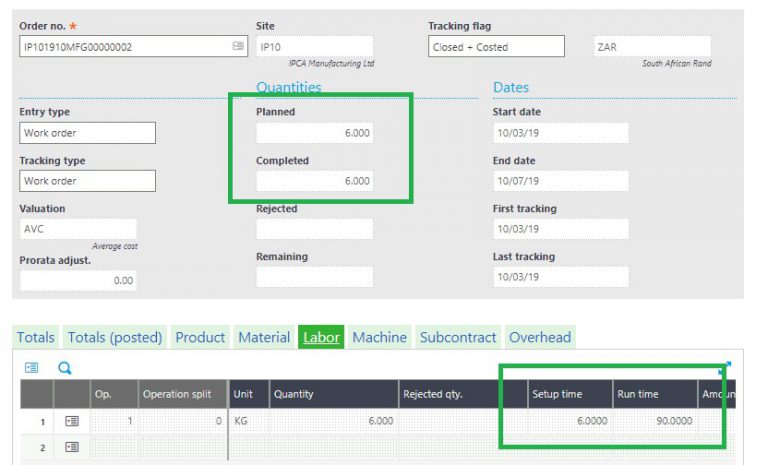 Machine And Labor Cost Calculation In Sage X3 Sage X3 Tips Tricks