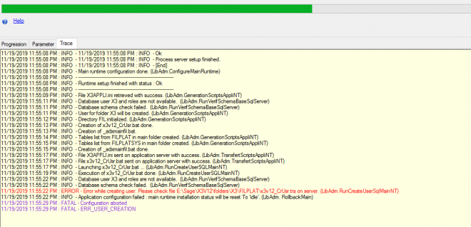Error While Configuring Console In Sage X3 Installation Sage X3 Tips Tricks And Components
