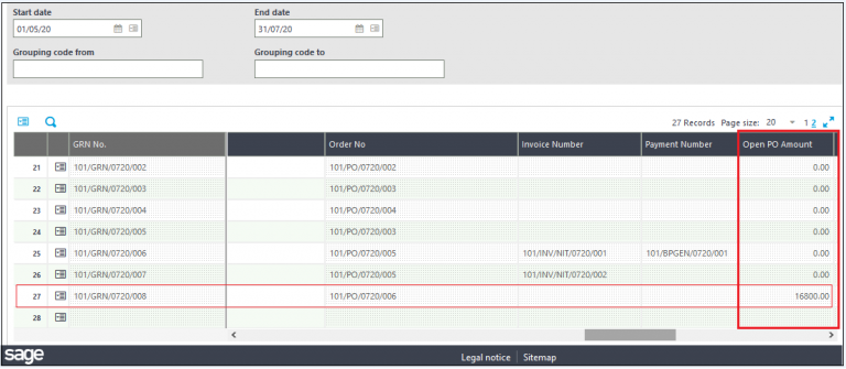How to get an Open PO Amount using inquiry screens in Sage X3 - Sage X3 – Tips, Tricks and ...