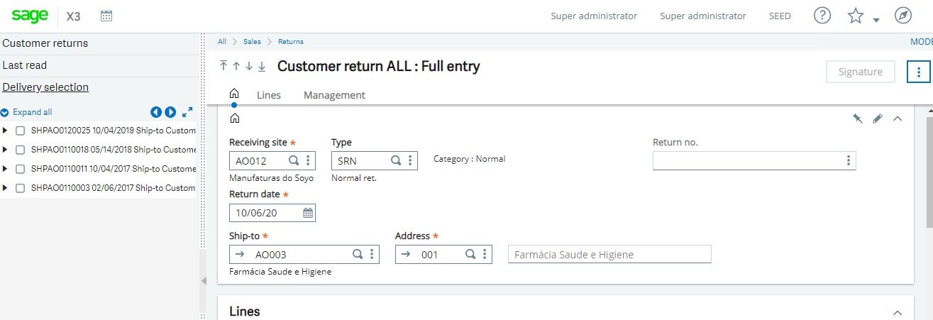 How to create credit memo from customer return - Sage X3 – Tips, Tricks ...