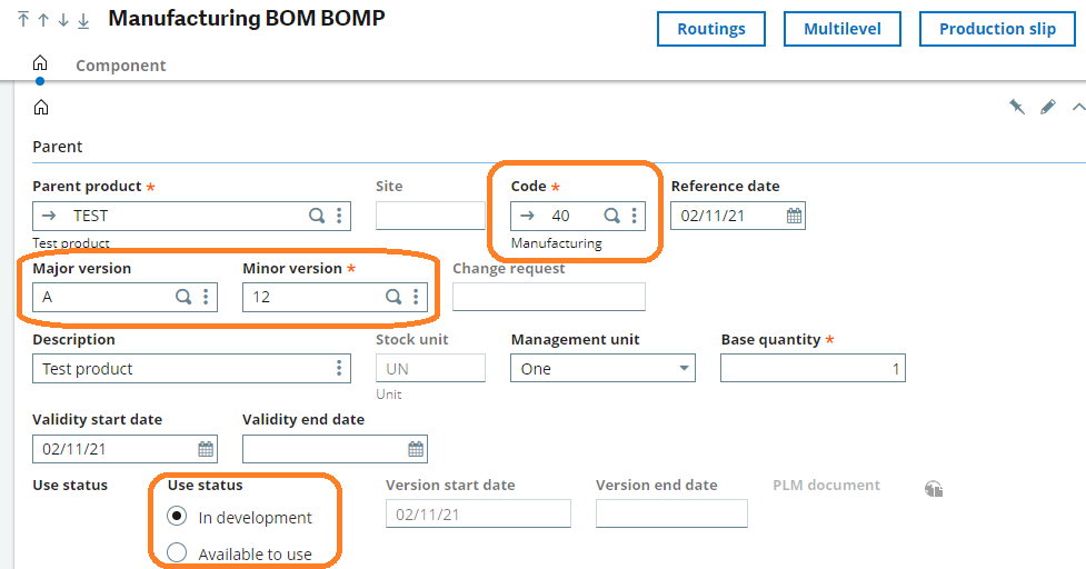 How to do BOM version validation in Sage X3 - Sage X3 – Tips, Tricks ...