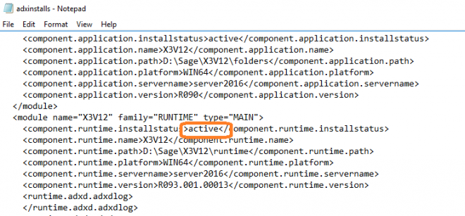 How to de-activate the Runtime server status on Console - Sage X3 ...