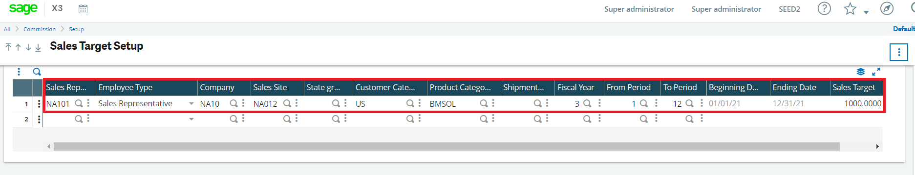 How to setup sales targets in Sales Commission Module - Sage X3 – Tips ...