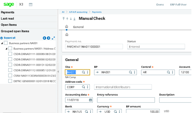 How to apply payments to Supplier BP invoices - Sage X3 – Tips, Tricks and Components