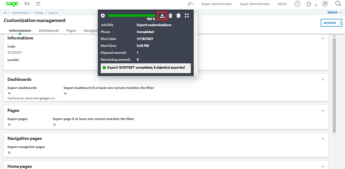 How to export and import landing pages in Sage X3 V12 - Sage X3 – Tips ...
